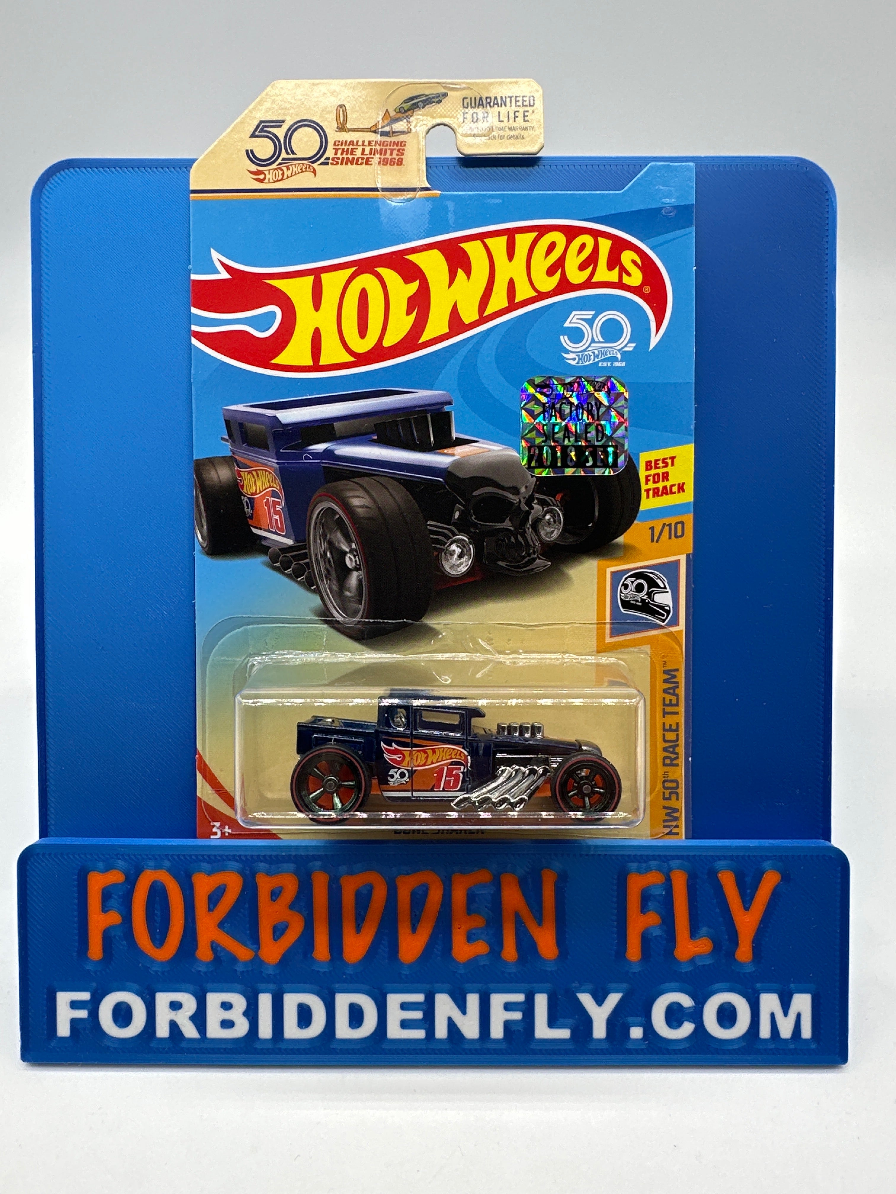 Hot Wheels Super Treasure Hunt - Factory Sticker 2018 L Case - Bone Sh ...