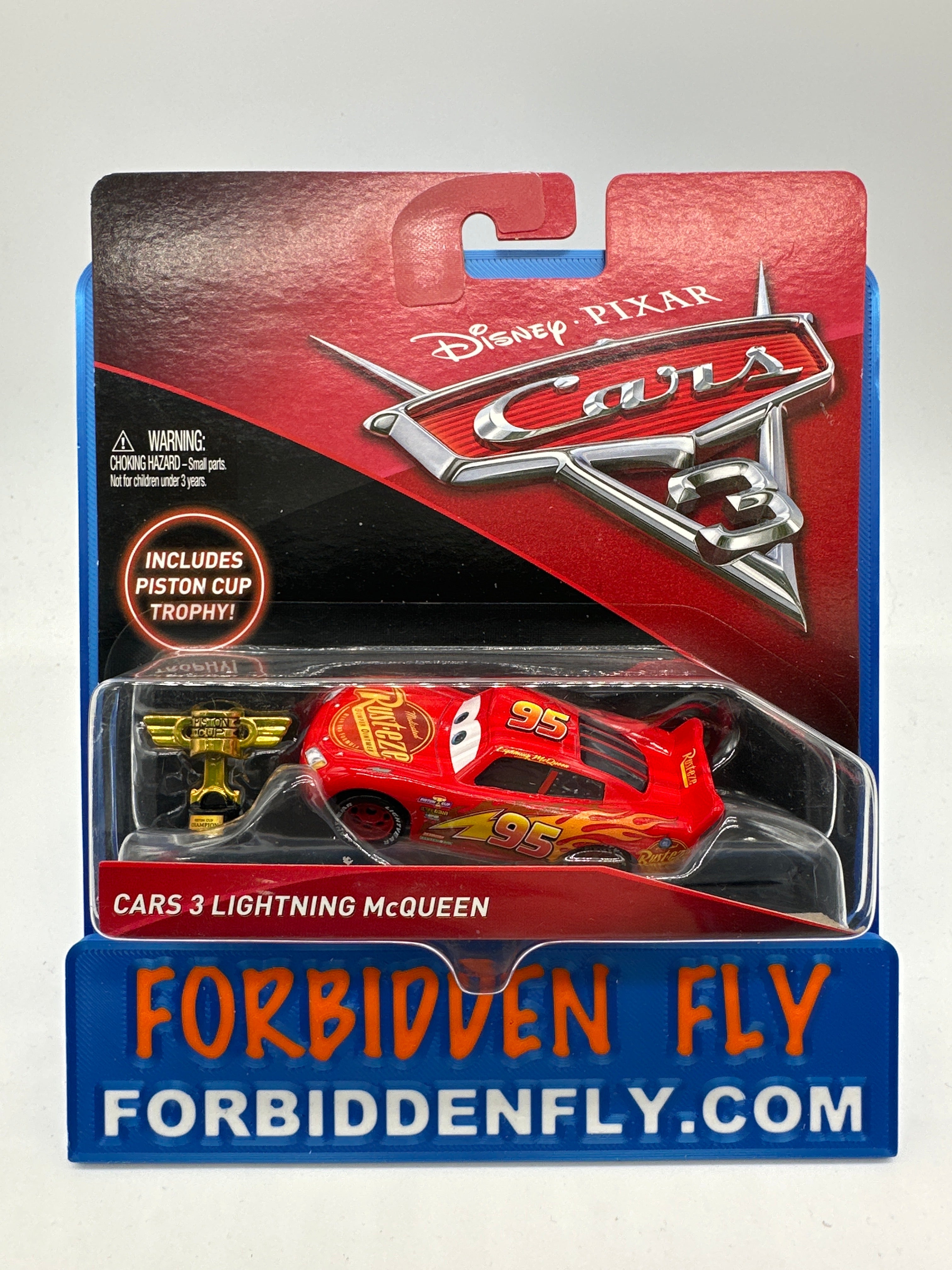 Disney Pixar Cars Movie - Cars 3 Lightning McQueen with Piston Cup Tro ...