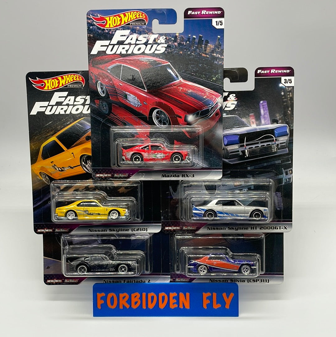 Hot Wheels Premium - Fast & Furious - Fast Rewind Series Set of 5 ...
